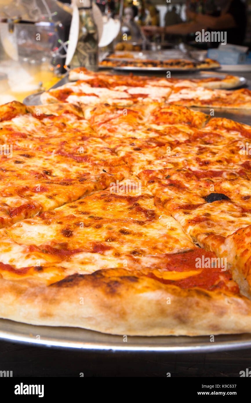Authentic New York City style Italian pizza pie Stock Photo - Alamy