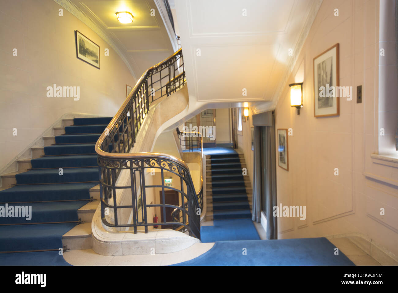 Stairs in Nottingham City Council building Stock Photo - Alamy