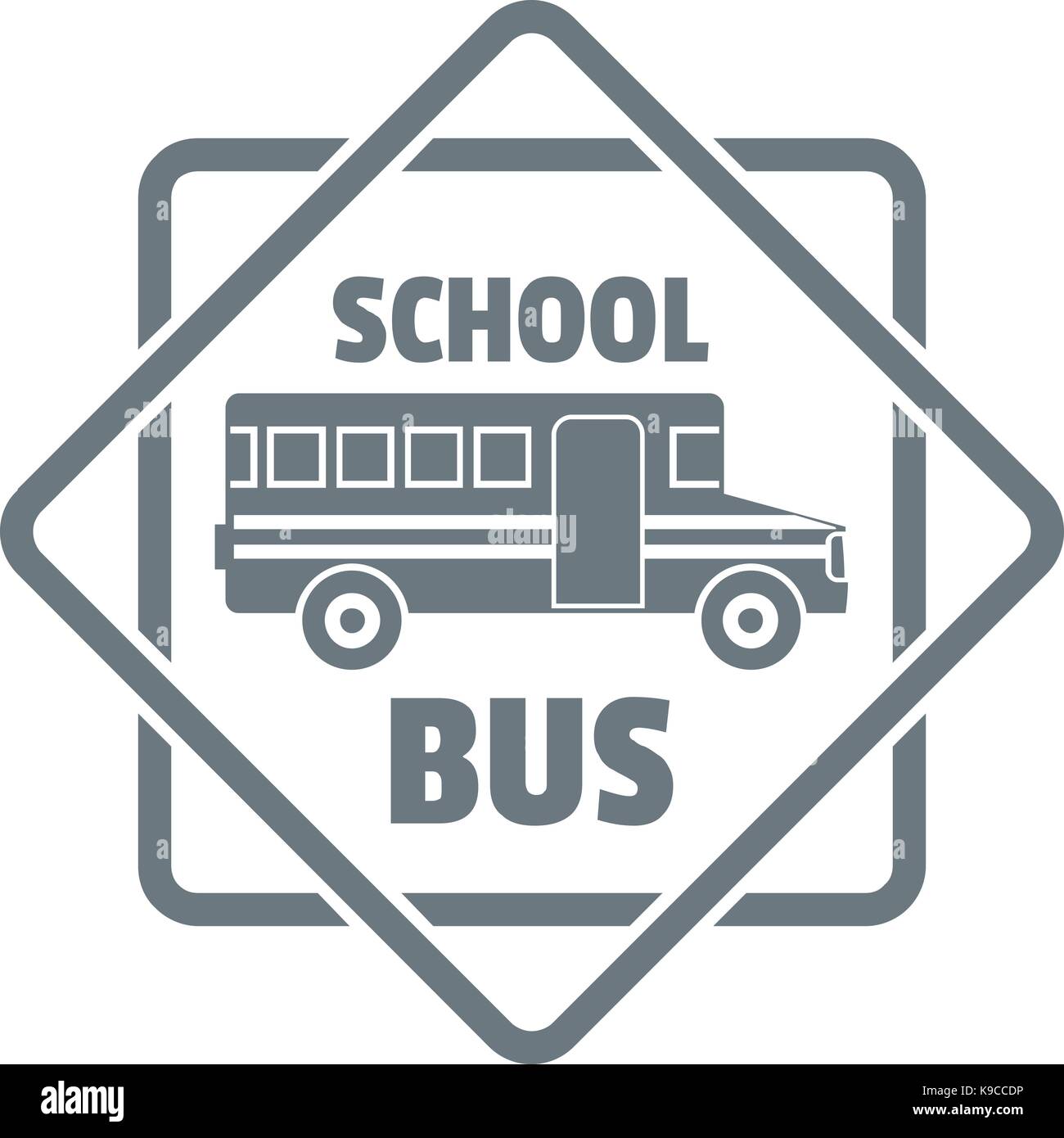 School bus logo, simple gray style Stock Vector Image & Art - Alamy