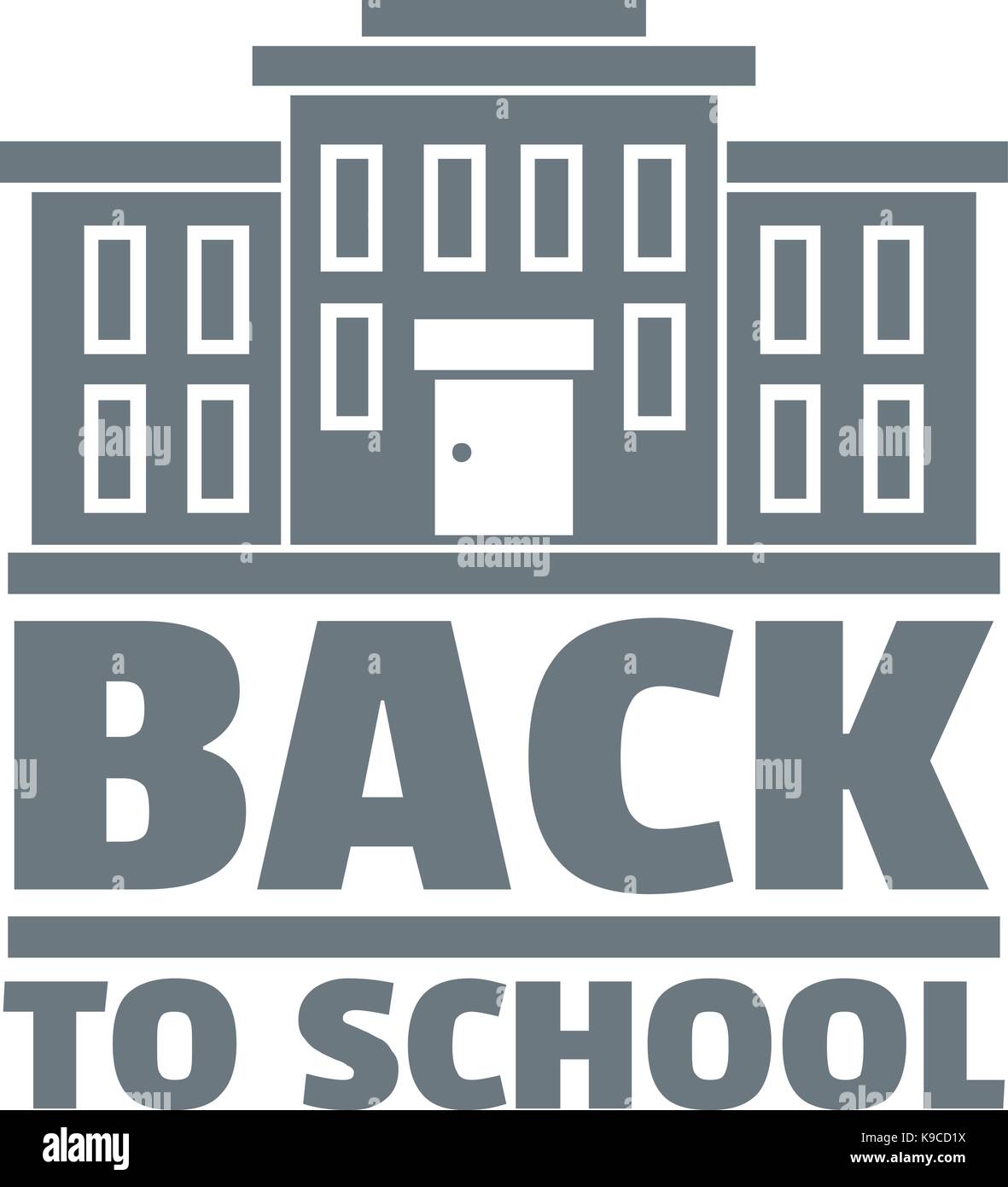 Back to school logo, simple gray style Stock Vector Image & Art - Alamy