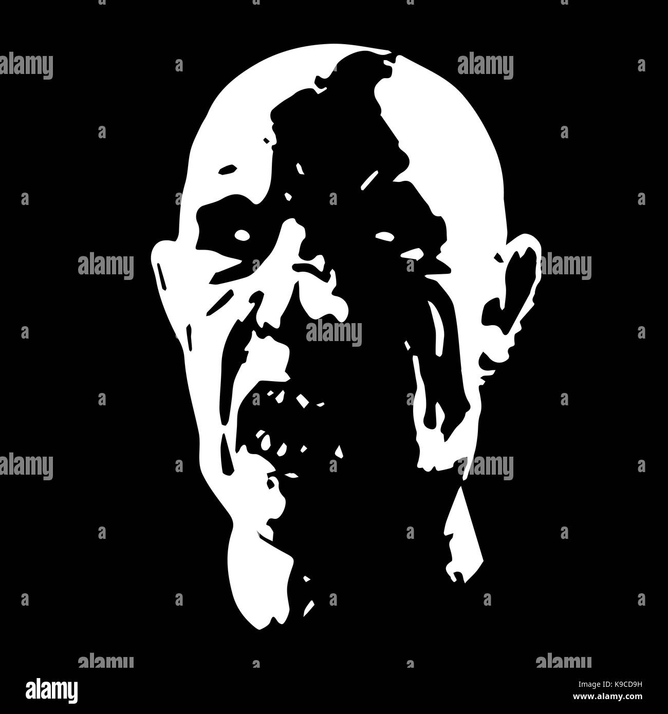 Zombie Face Silhouette