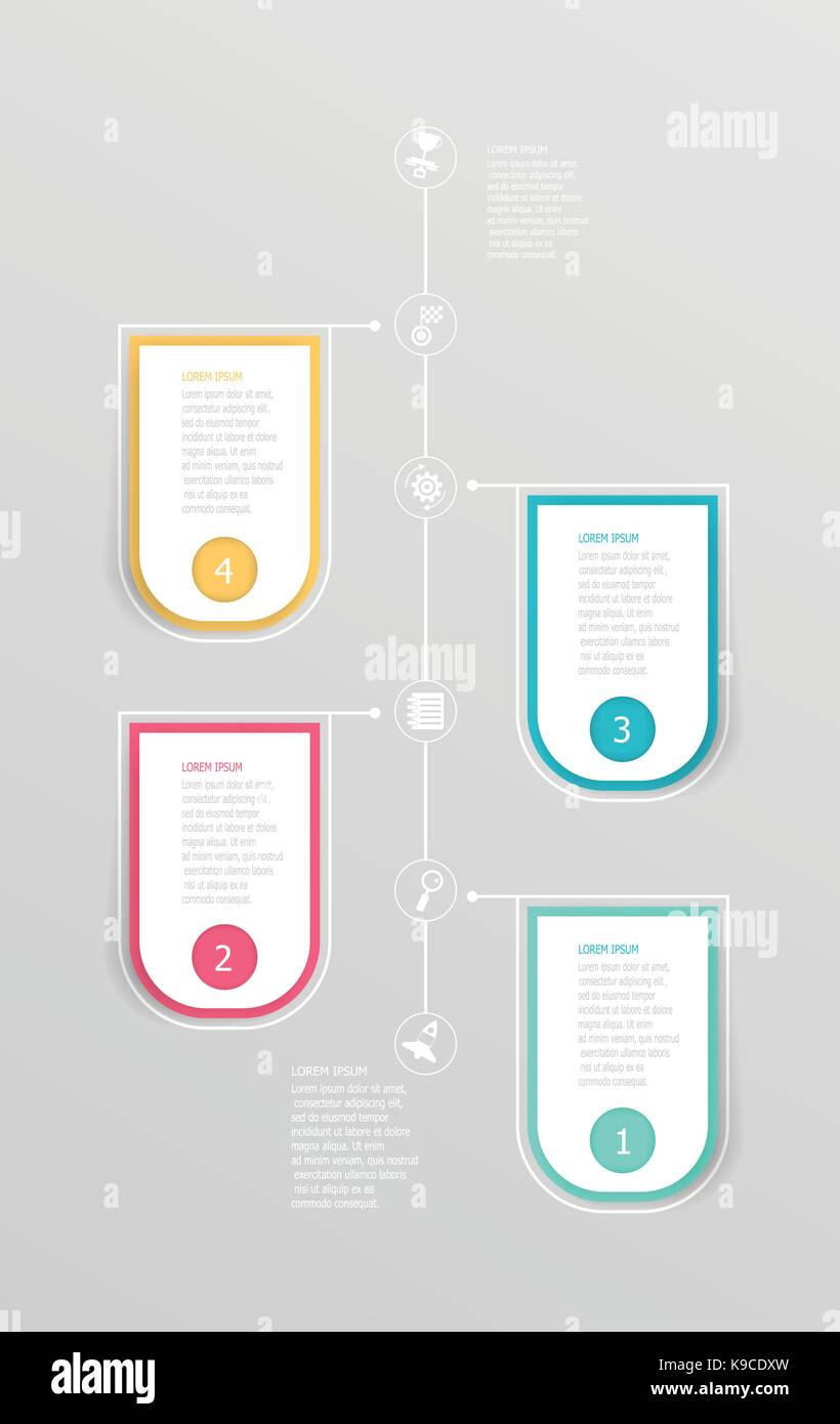 abstract vertical timeline infographic element background vector ...