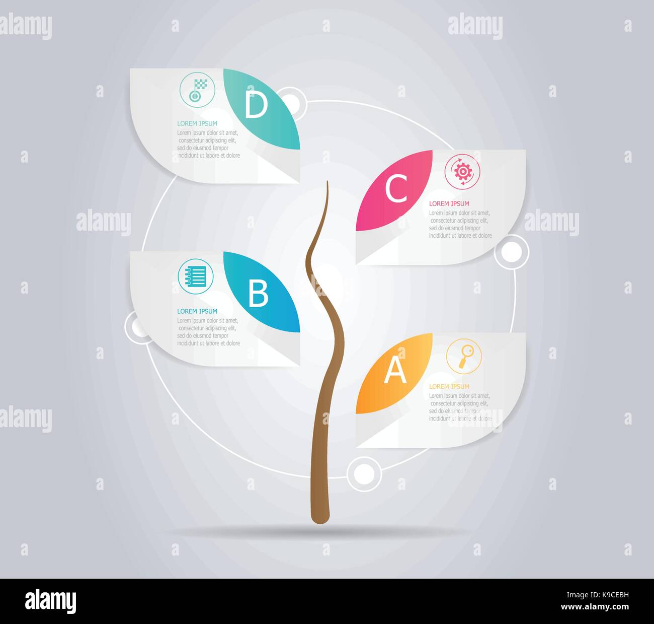 abstract tree infographic element background vector illustration Stock ...