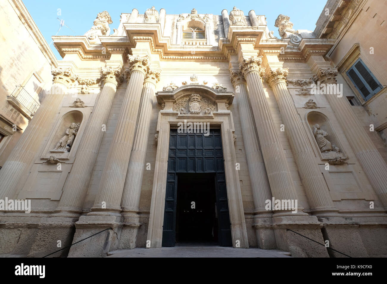 Façade, Santa Teresa church, Lecce, Salentine Peninsula,Puglia, Italy ...