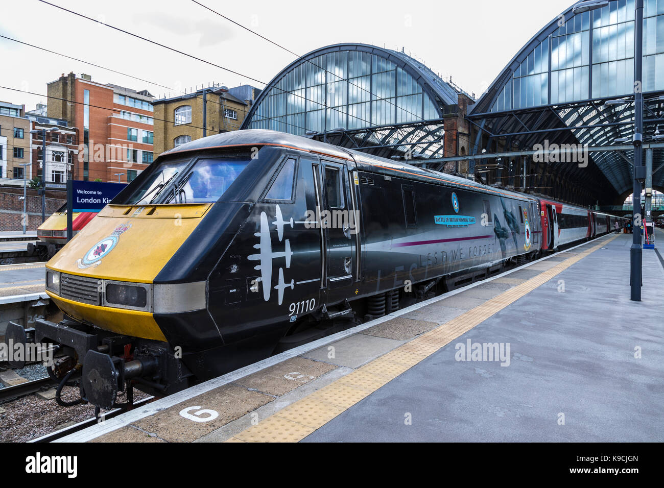 Virgin Class 91 Locomotive 91110 in Battle of Britain Memorial Flight ...