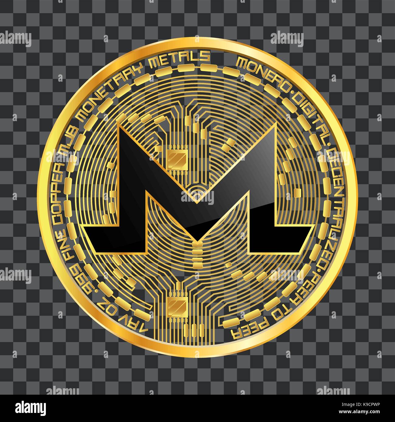 Crypto currency monero golden symbol Stock Vector Image & Art - Alamy