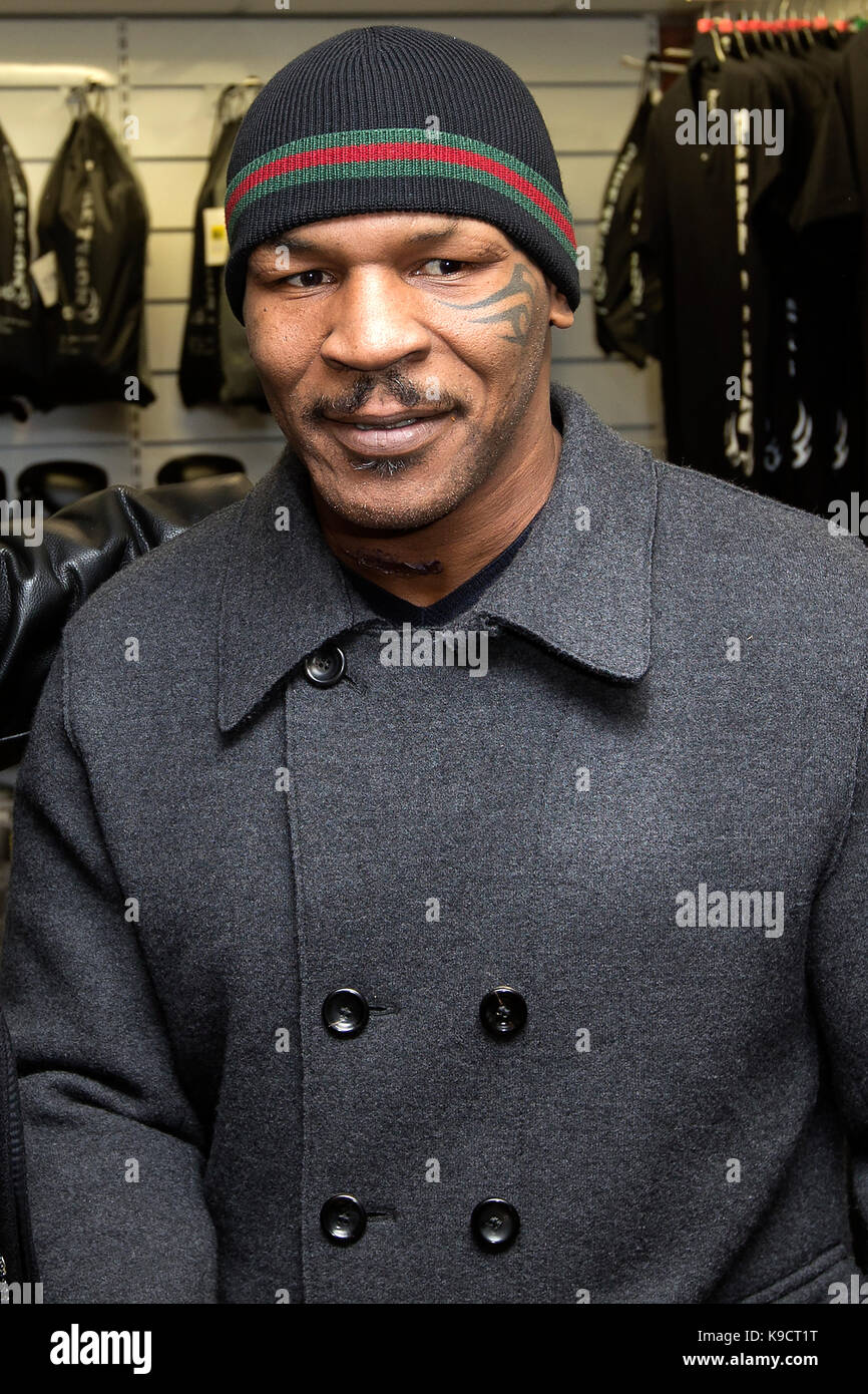 Mike Tyson launches new clothing range at Lillywhite's in in London on ...