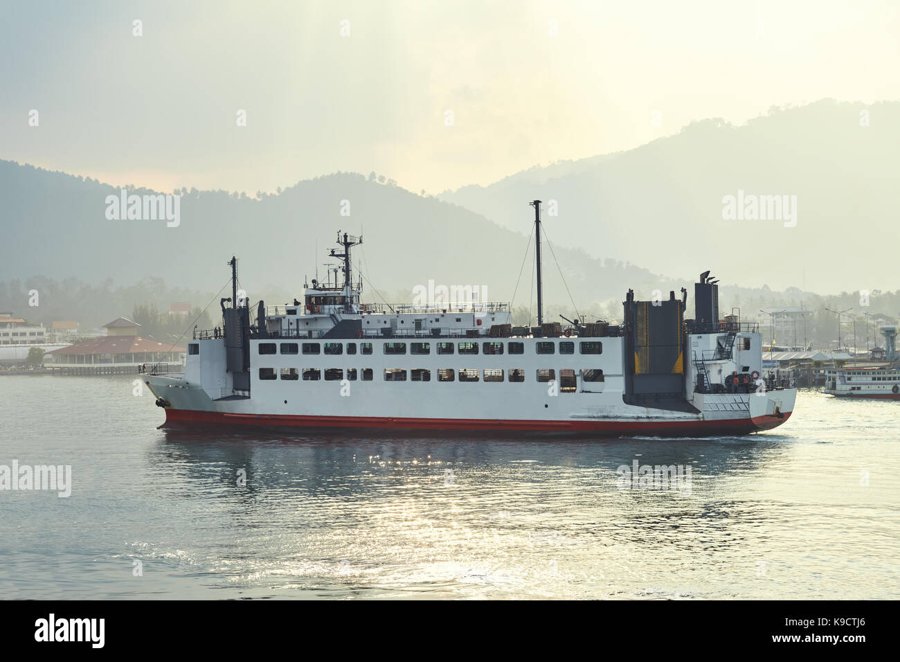 Ferry boat at the tropical sea Stock Photo - Alamy