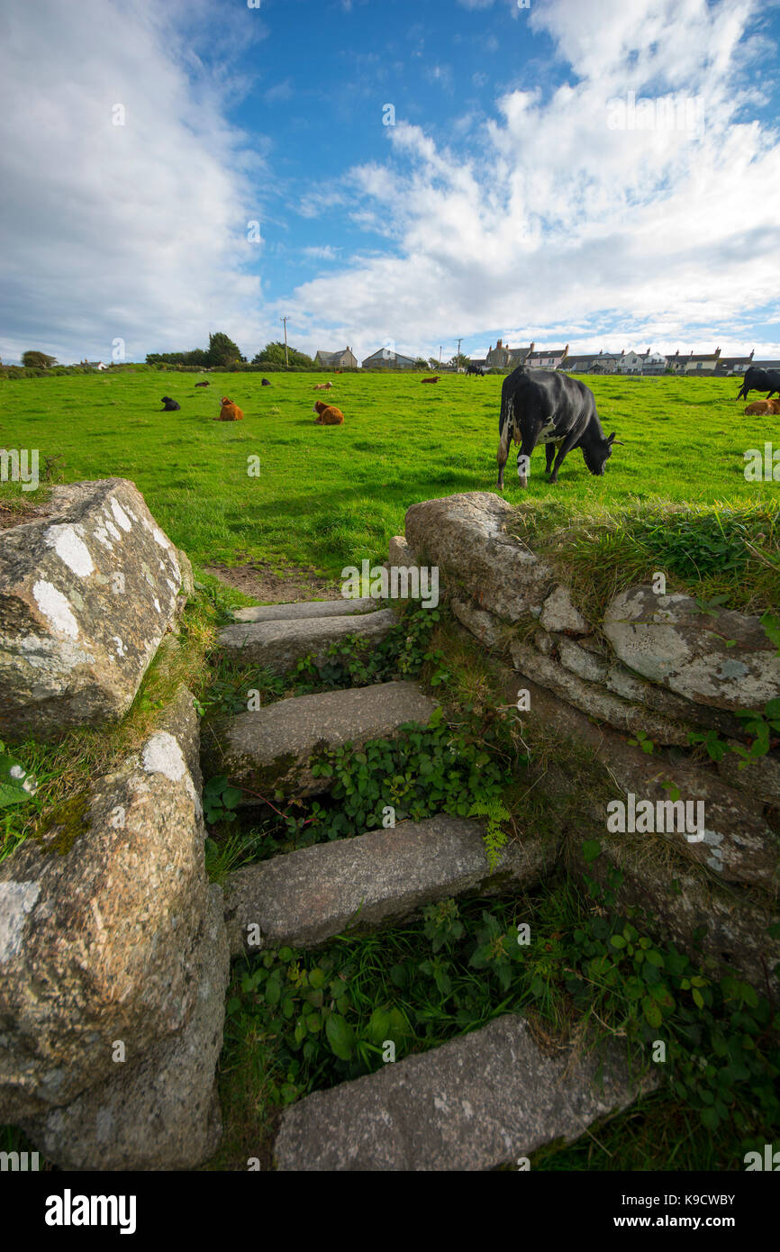 Cornish, stone, coffin, stile Stock Photo - Alamy