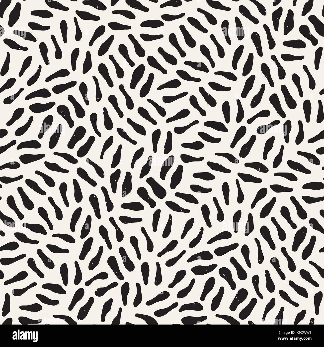Seamless freehand pattern. Vector abstract rough lines background. Hand ...