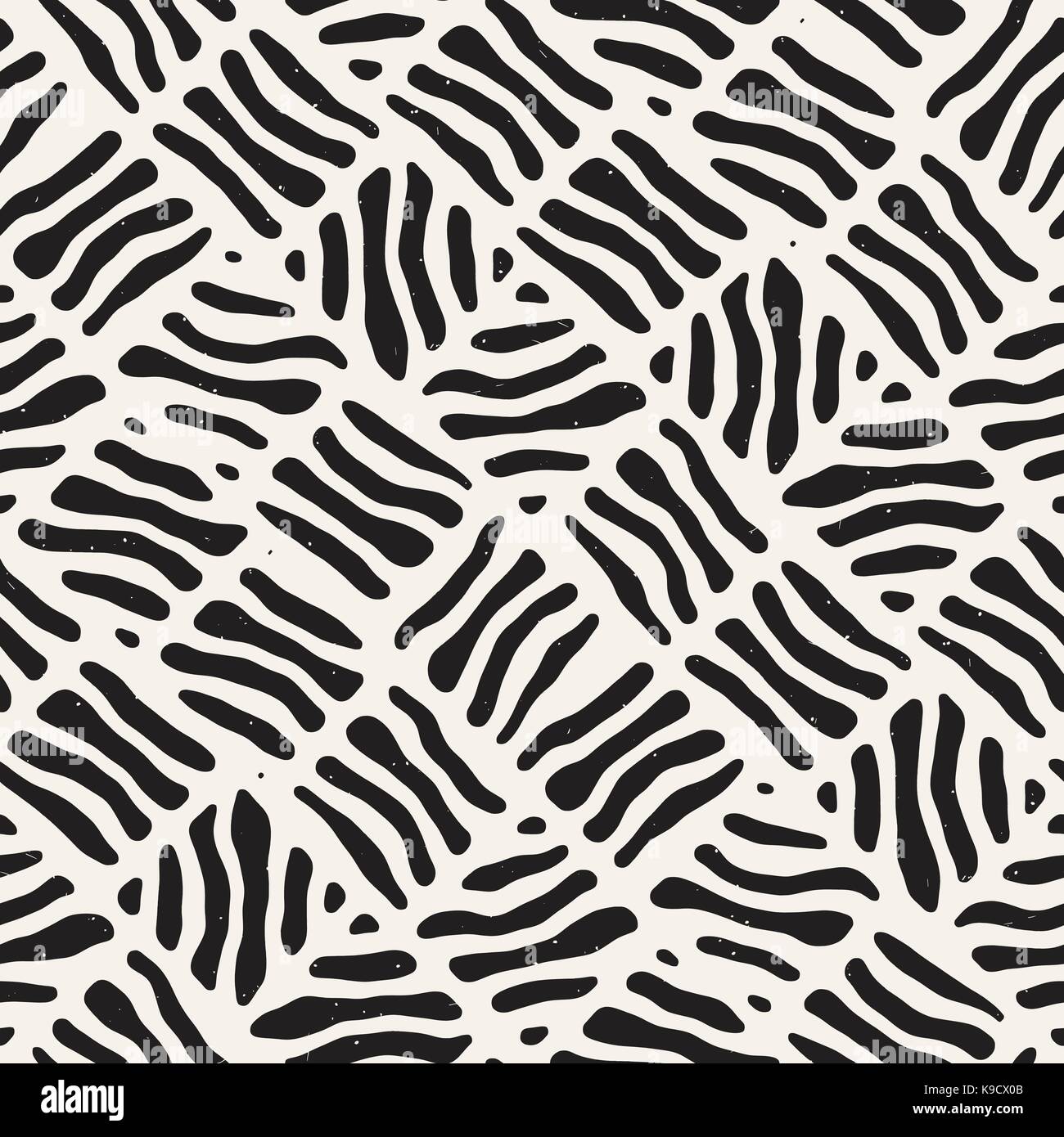 Seamless freehand pattern. Vector abstract rough lines background. Hand ...
