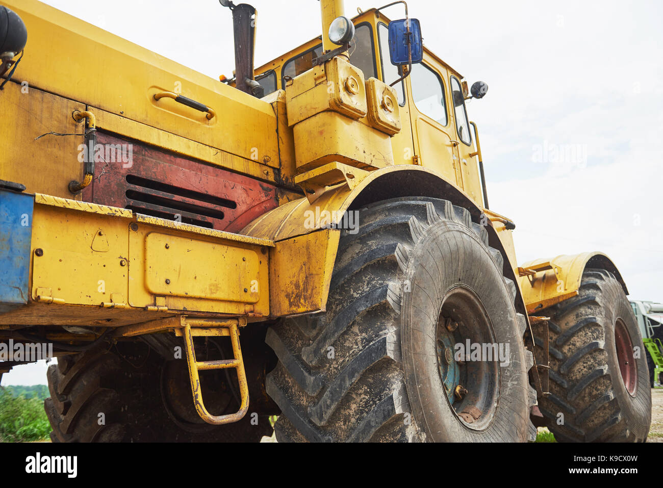 heavy construction loader bulldozer at construction area Stock Photo ...