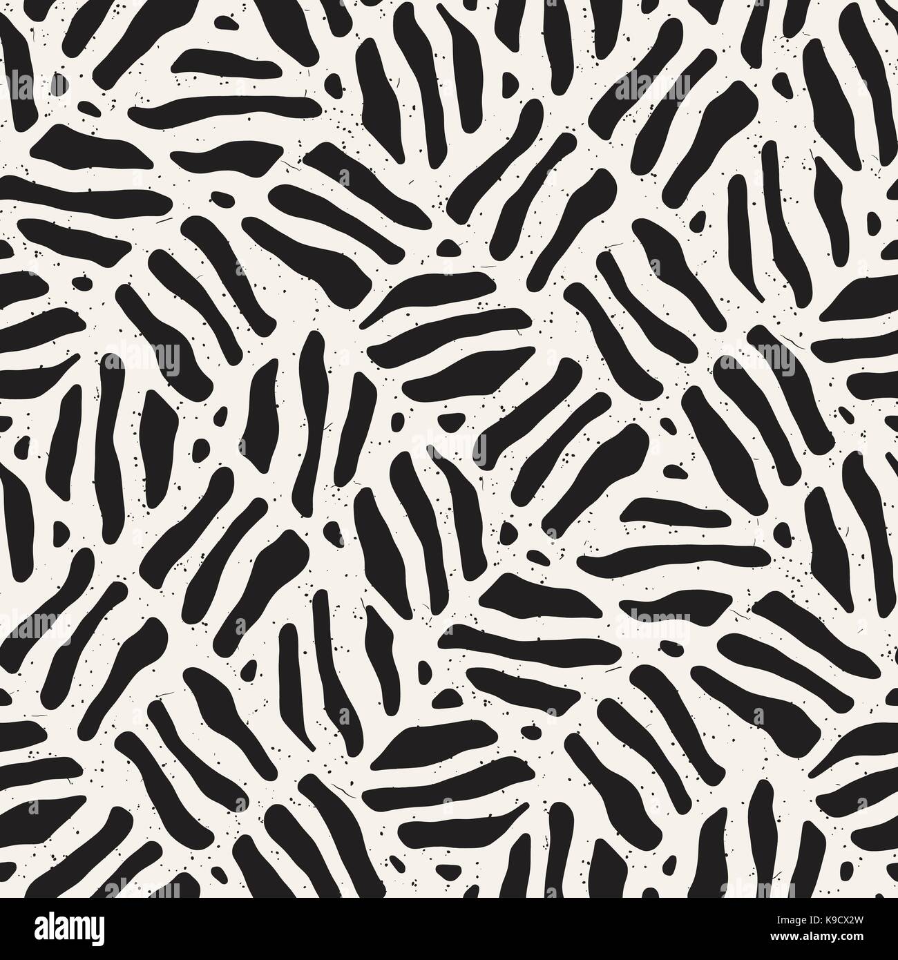 Seamless freehand pattern. Vector abstract rough lines background. Hand ...