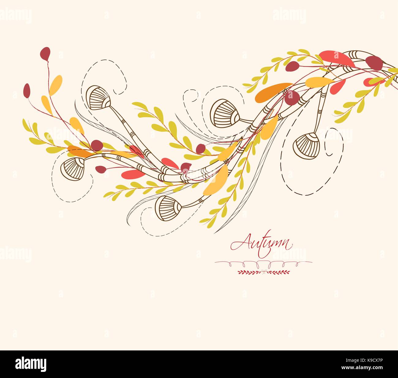 Background of autumn leaves greeting cards Stock Vector Image & Art - Alamy