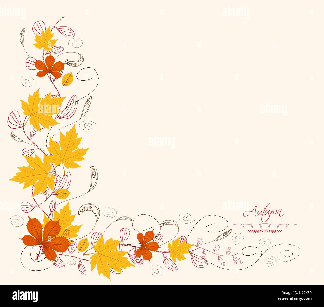 Autumn leaf border Stock Vector Image & Art - Alamy
