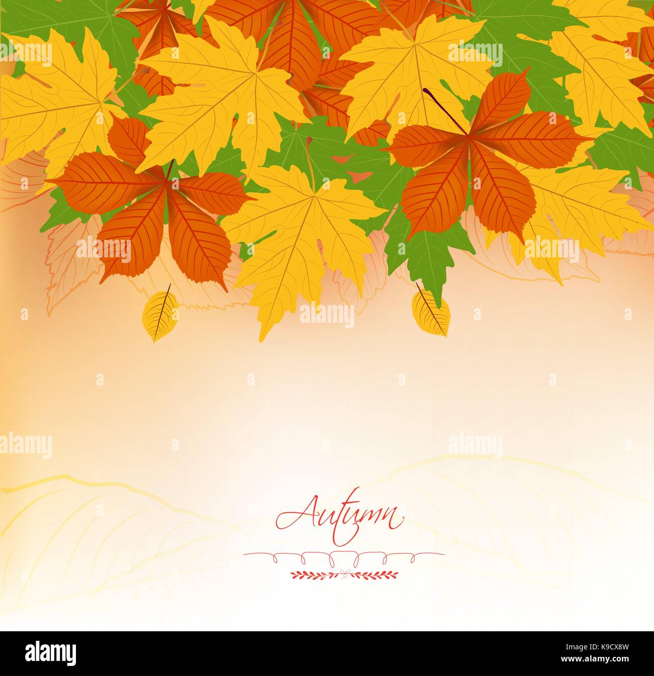 Autumn background with leaves. Back to school Stock Vector Image & Art ...
