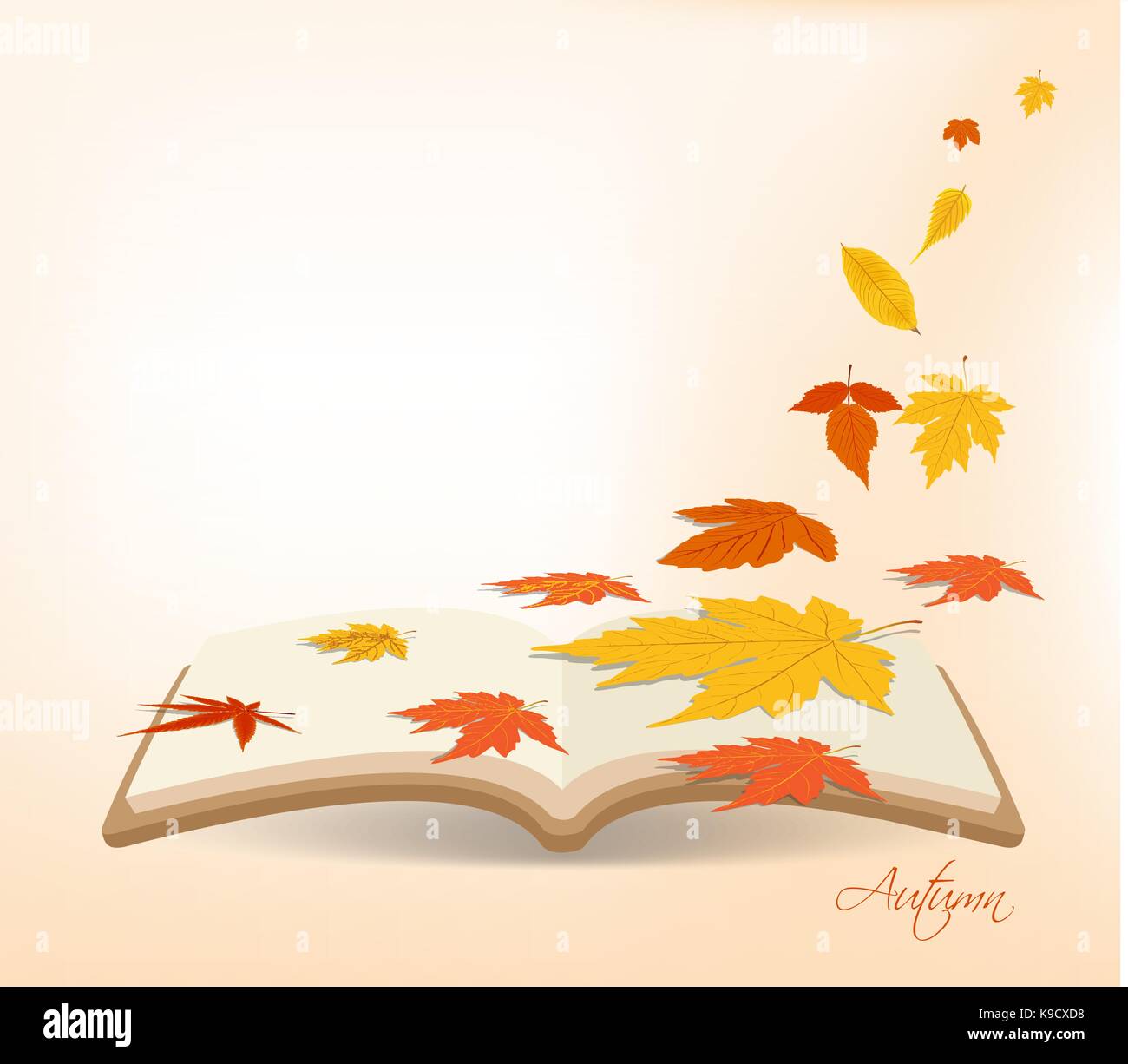 Garden border in autumn Stock Vector Images - Alamy