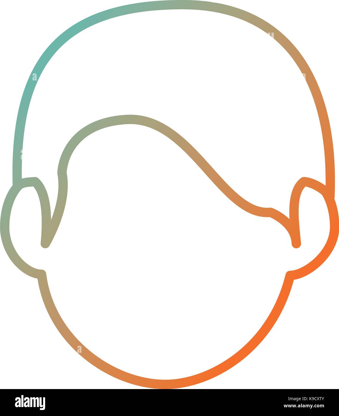 young man head avatar character vector illustration design Stock Vector ...