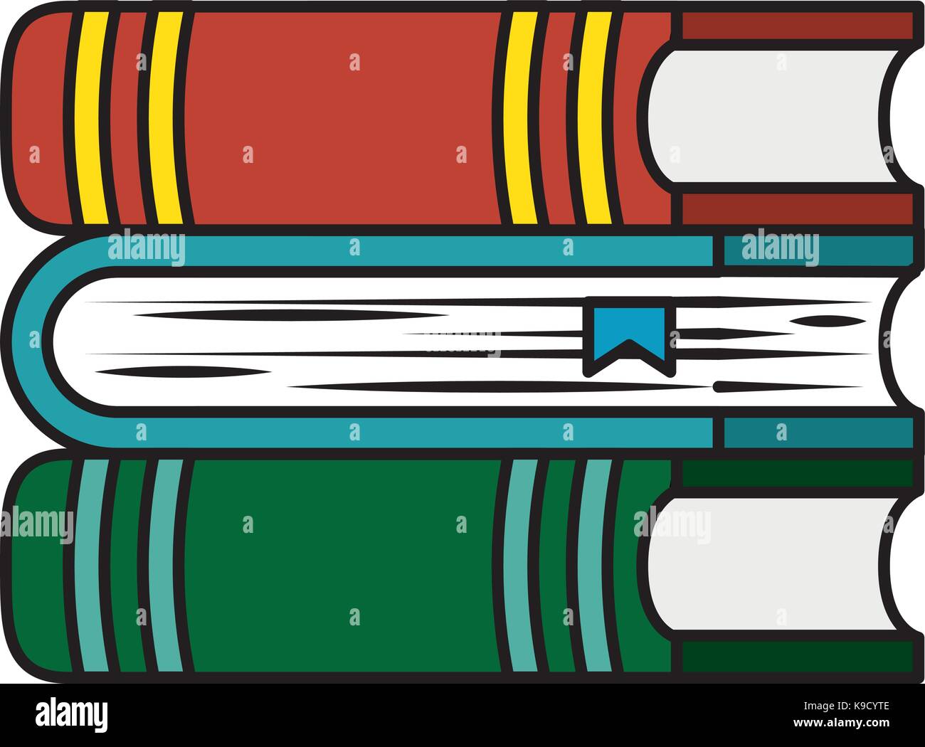 pile text books school icon vector illustration design Stock Vector ...