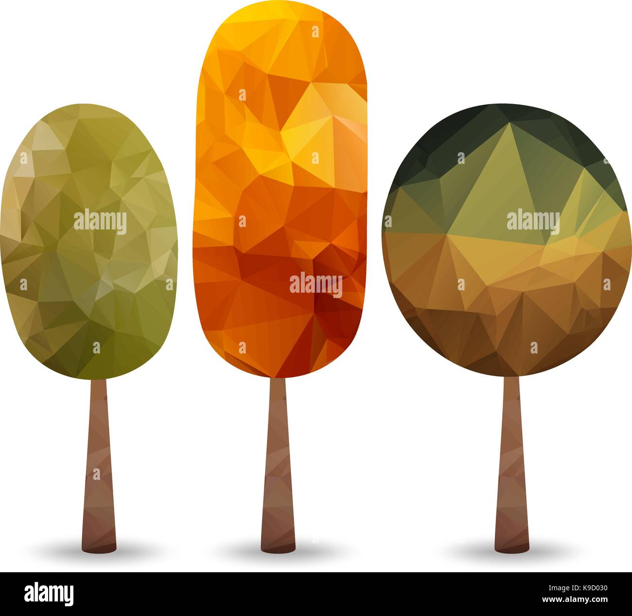 Triangular tree Stock Vector Images - Alamy