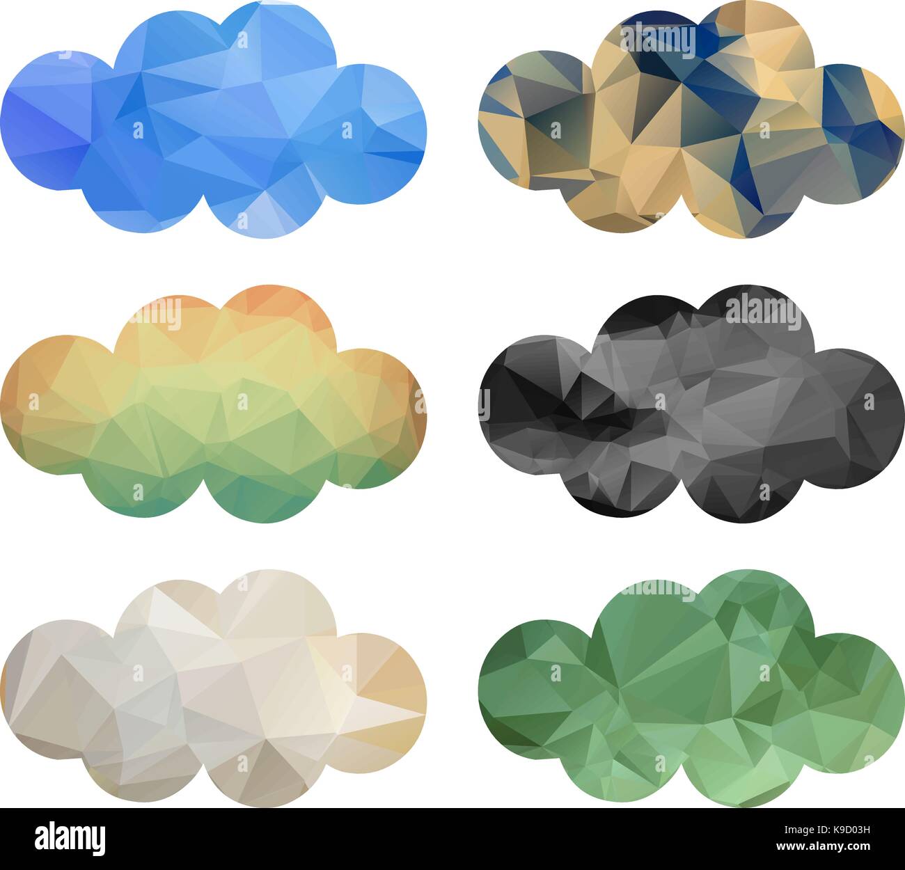 Unusual clouds in blue Stock Vector Images - Alamy