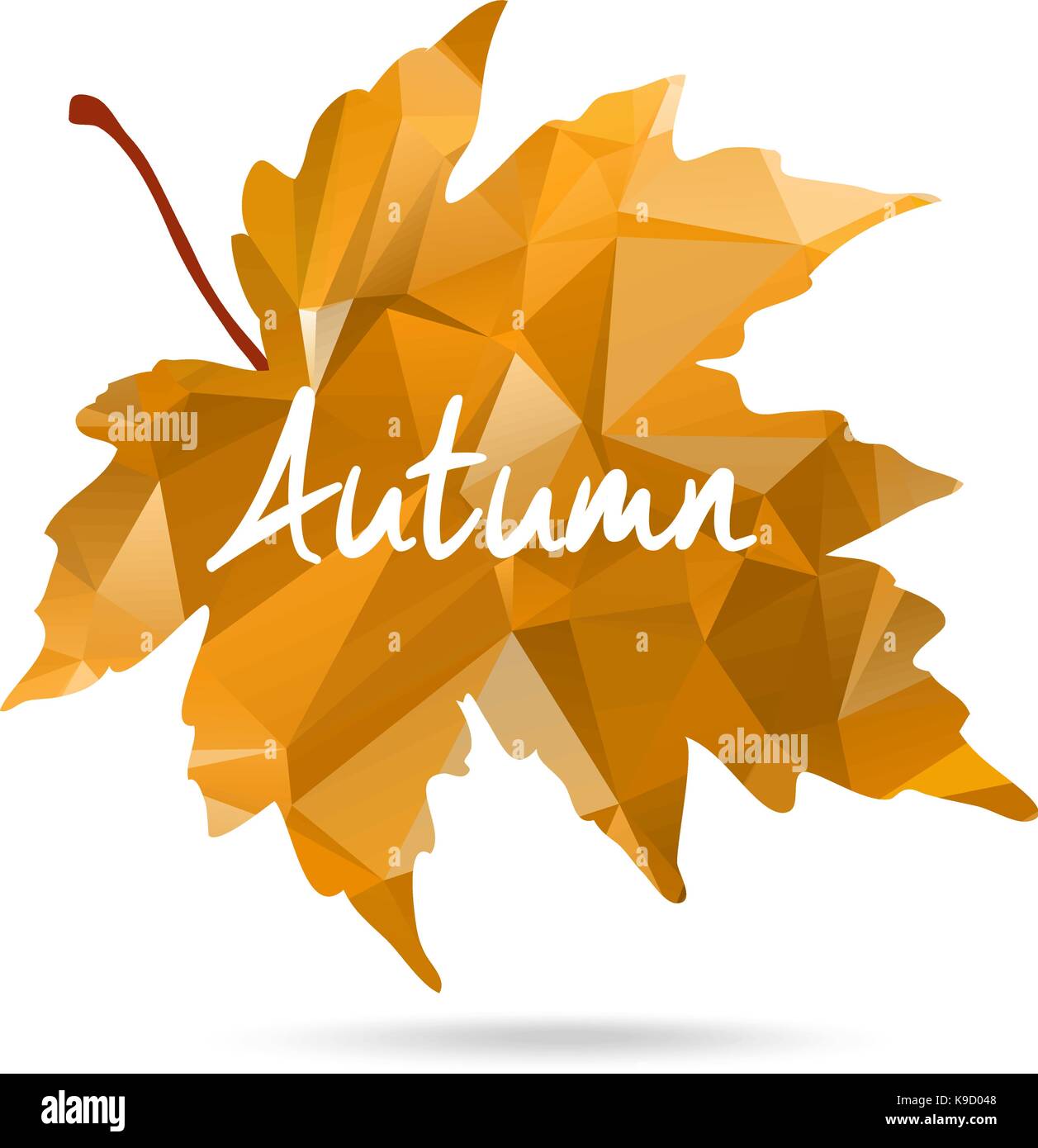 Maple leaf in triangular style with hand drawn Stock Vector Image & Art ...