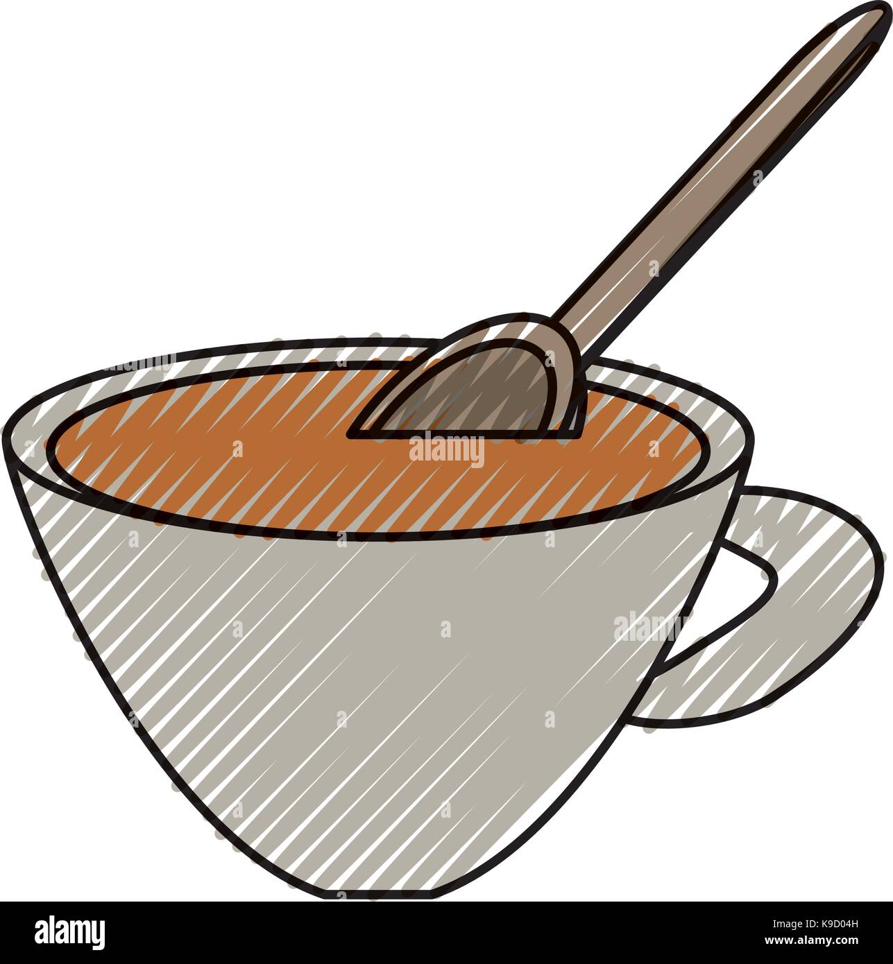 coffee cup and spoon vector illustration Stock Vector Image & Art - Alamy