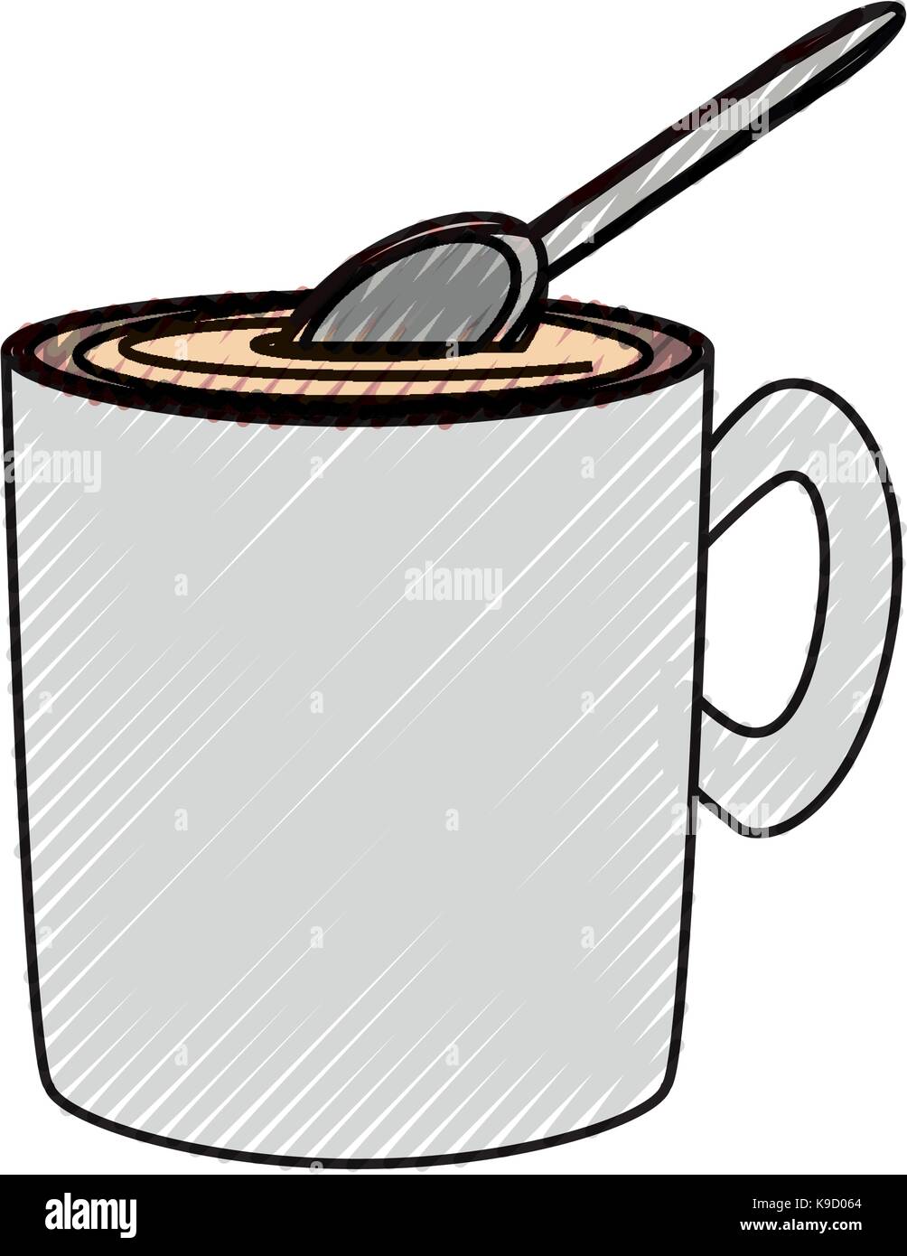 coffee mug and spoon vector illustration Stock Vector Image & Art - Alamy