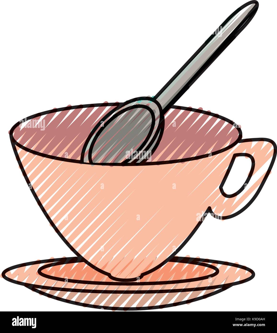 cup and spoon vector illustration Stock Vector Image & Art - Alamy