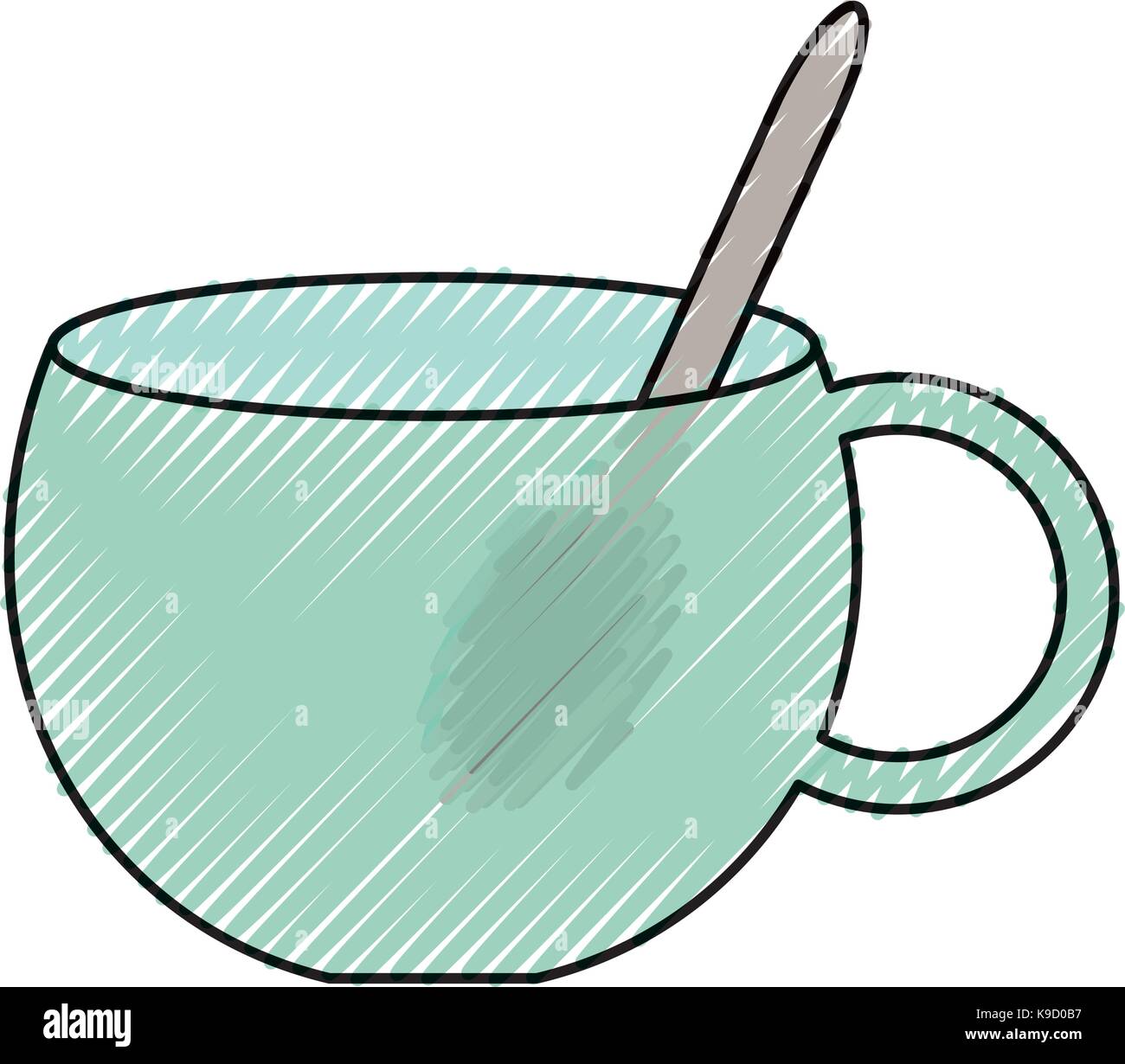 cup and spoon vector illustration Stock Vector Image & Art - Alamy