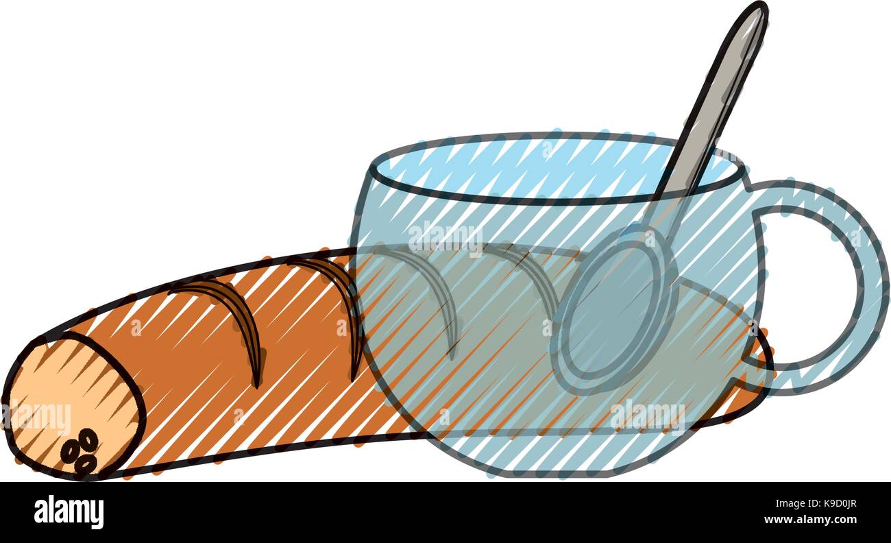 cup with spoon vector illustration Stock Vector Image & Art - Alamy