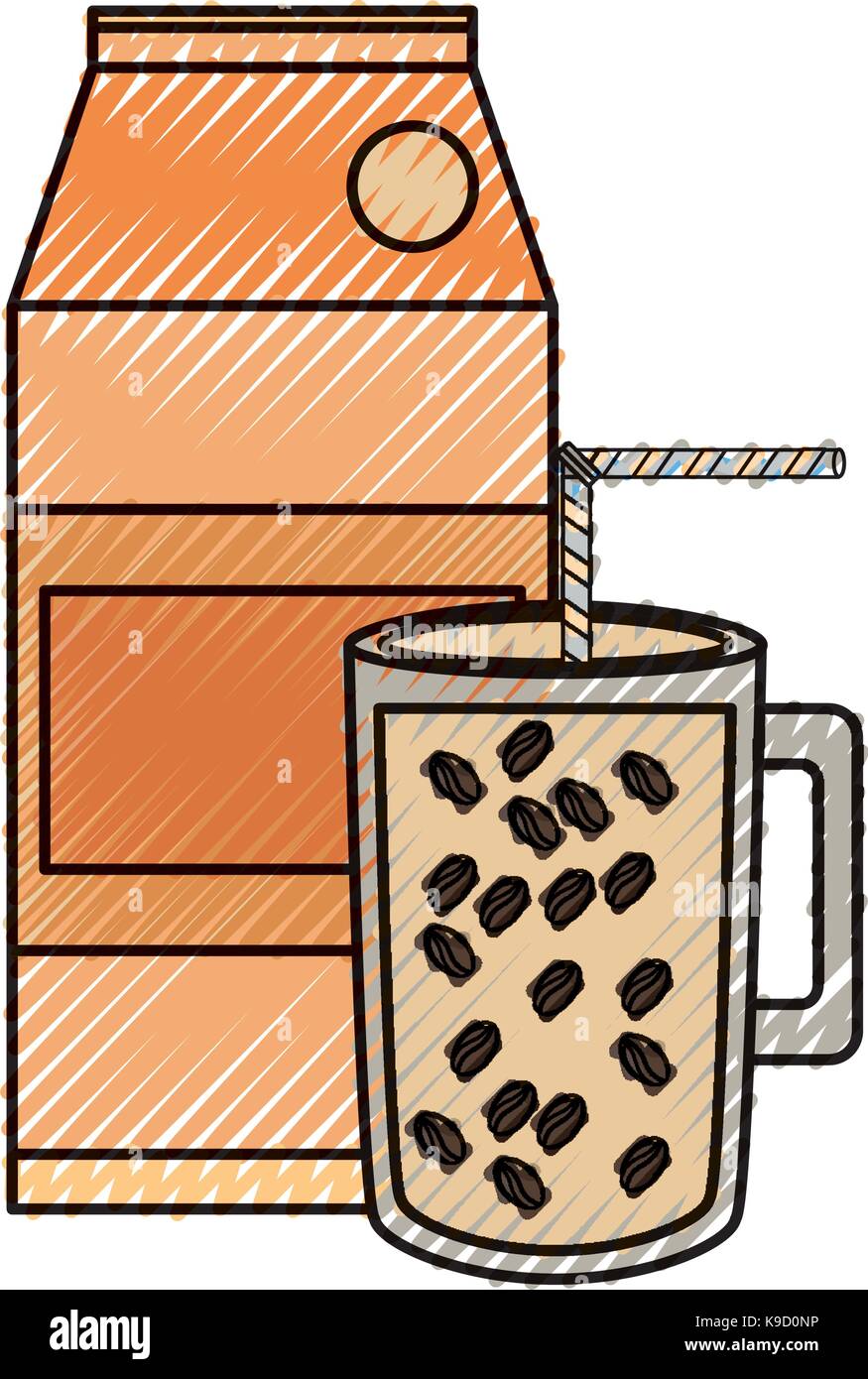ice coffee vector illustration Stock Vector Image & Art - Alamy
