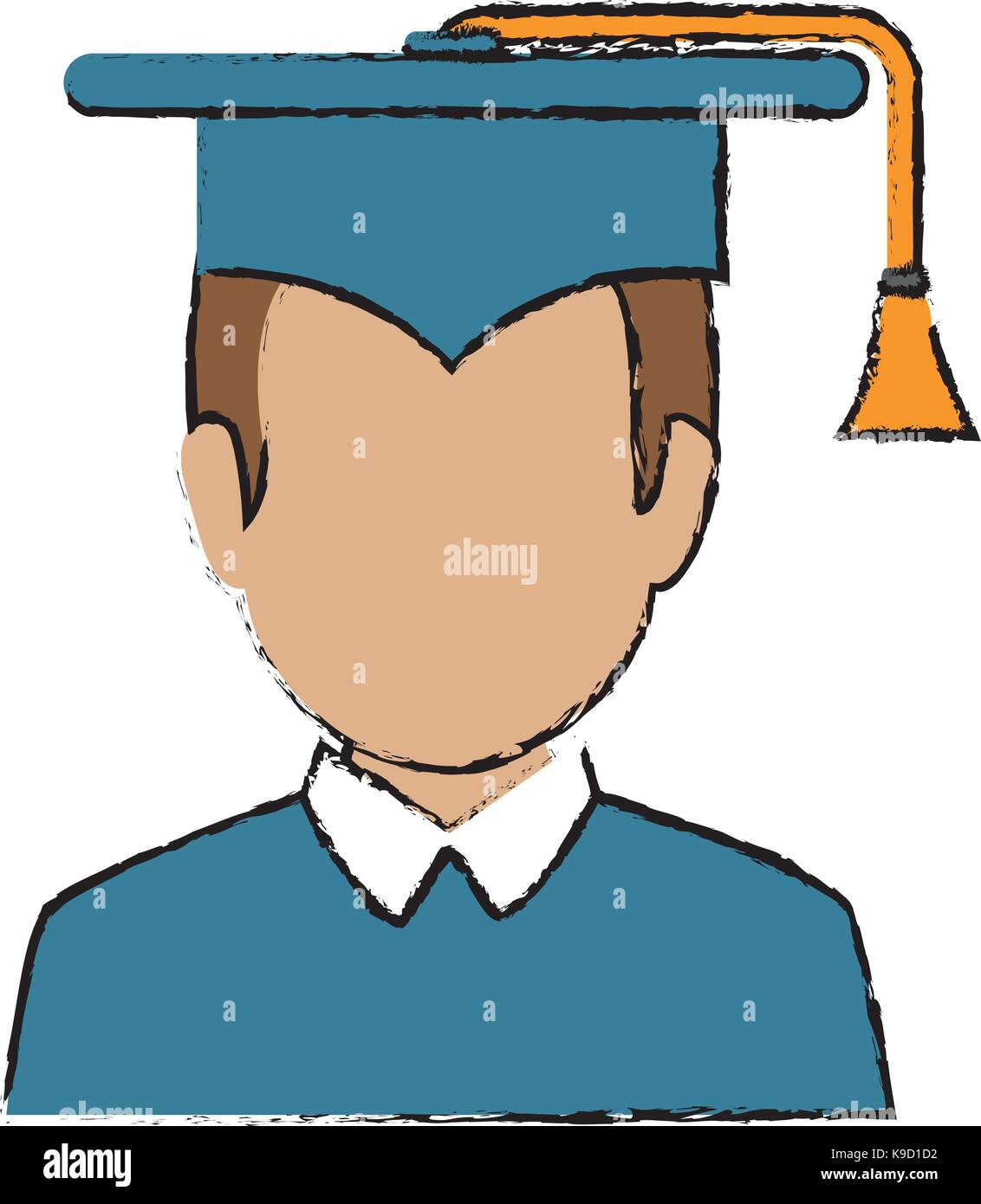 student with hat graduation avatar vector illustration design Stock ...