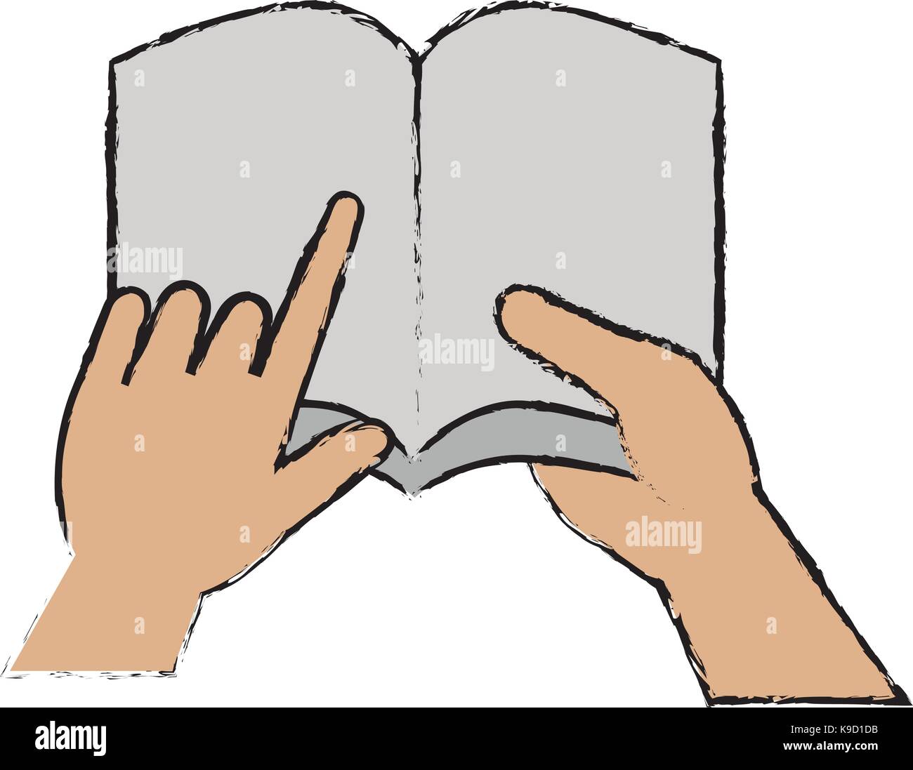 hands reader with text book school icon vector illustration design ...