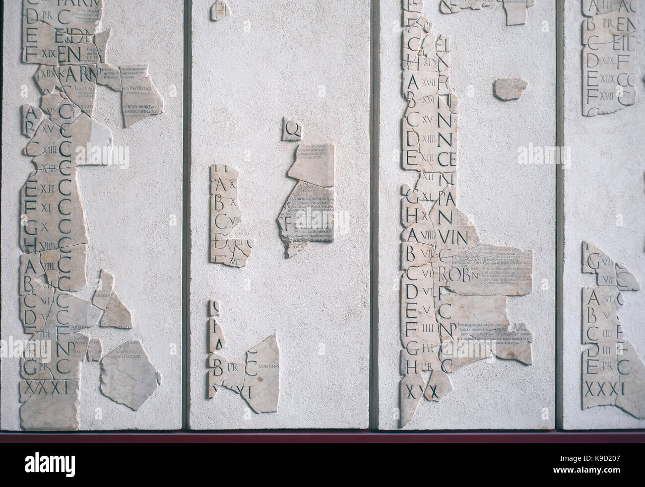 Fragments of Roman Calendar called Fasti Prenestini in Palazzo Massimo ...