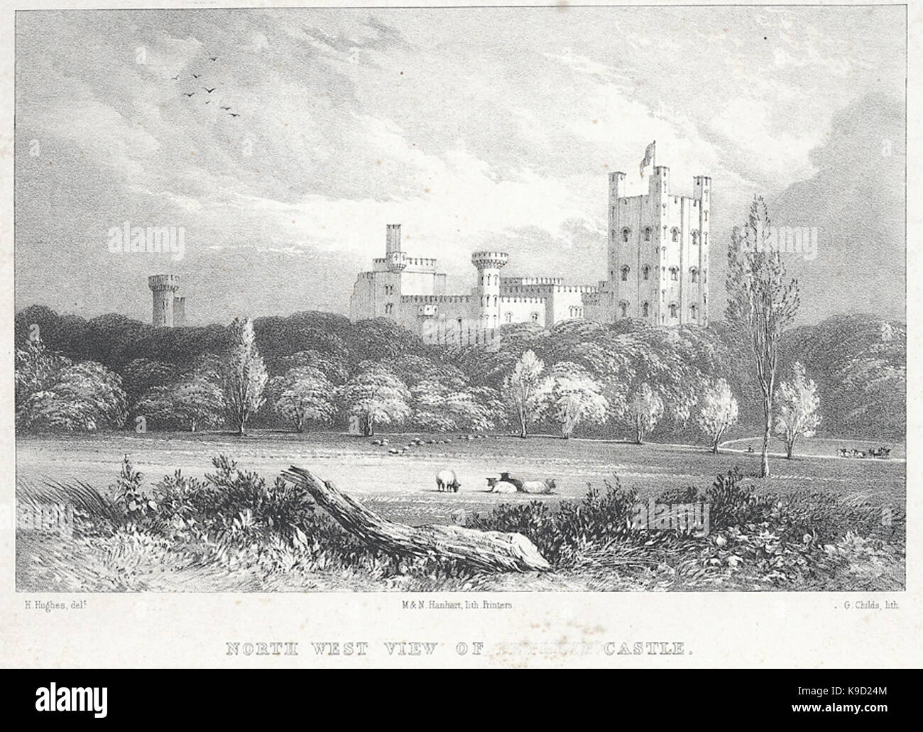 North West View Of Penrhyn Castle Stock Photo - Alamy
