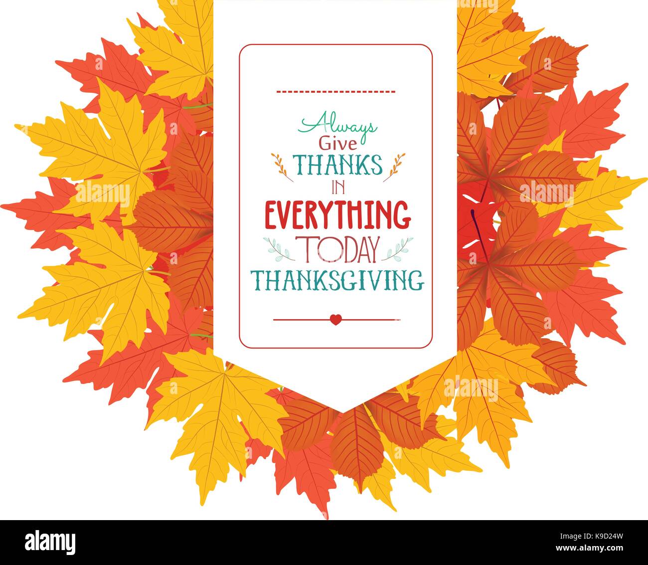 Thanksgiving. Banner with autumn leaves Stock Vector Image & Art - Alamy