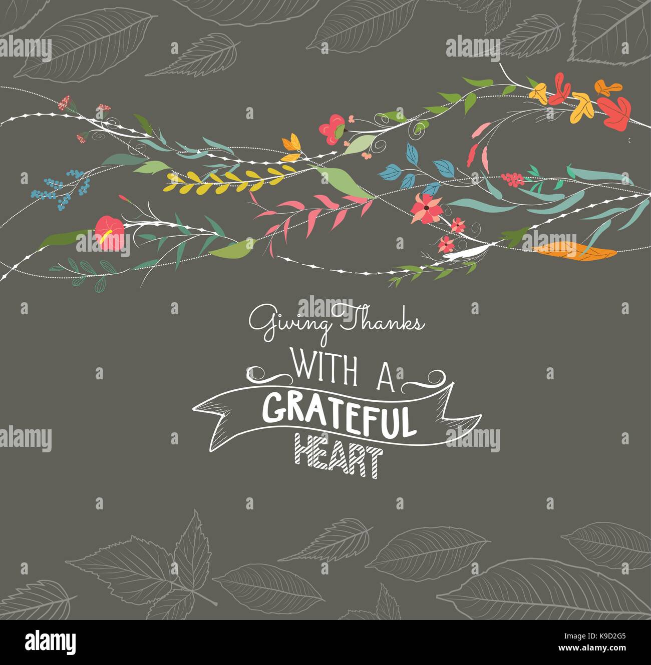 Corn leaves thanksgiving day Stock Vector Images - Alamy