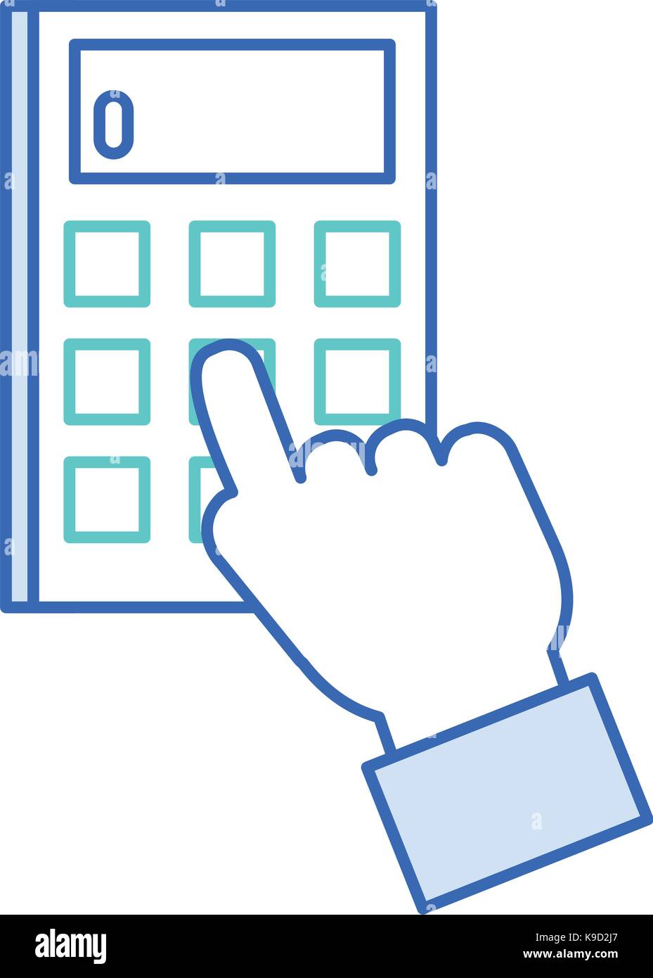 hand user with calculator math isolated icon vector illustration design ...