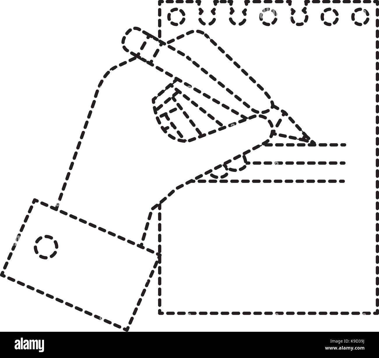 hand human with pencil writing in notebook vector illustration design ...