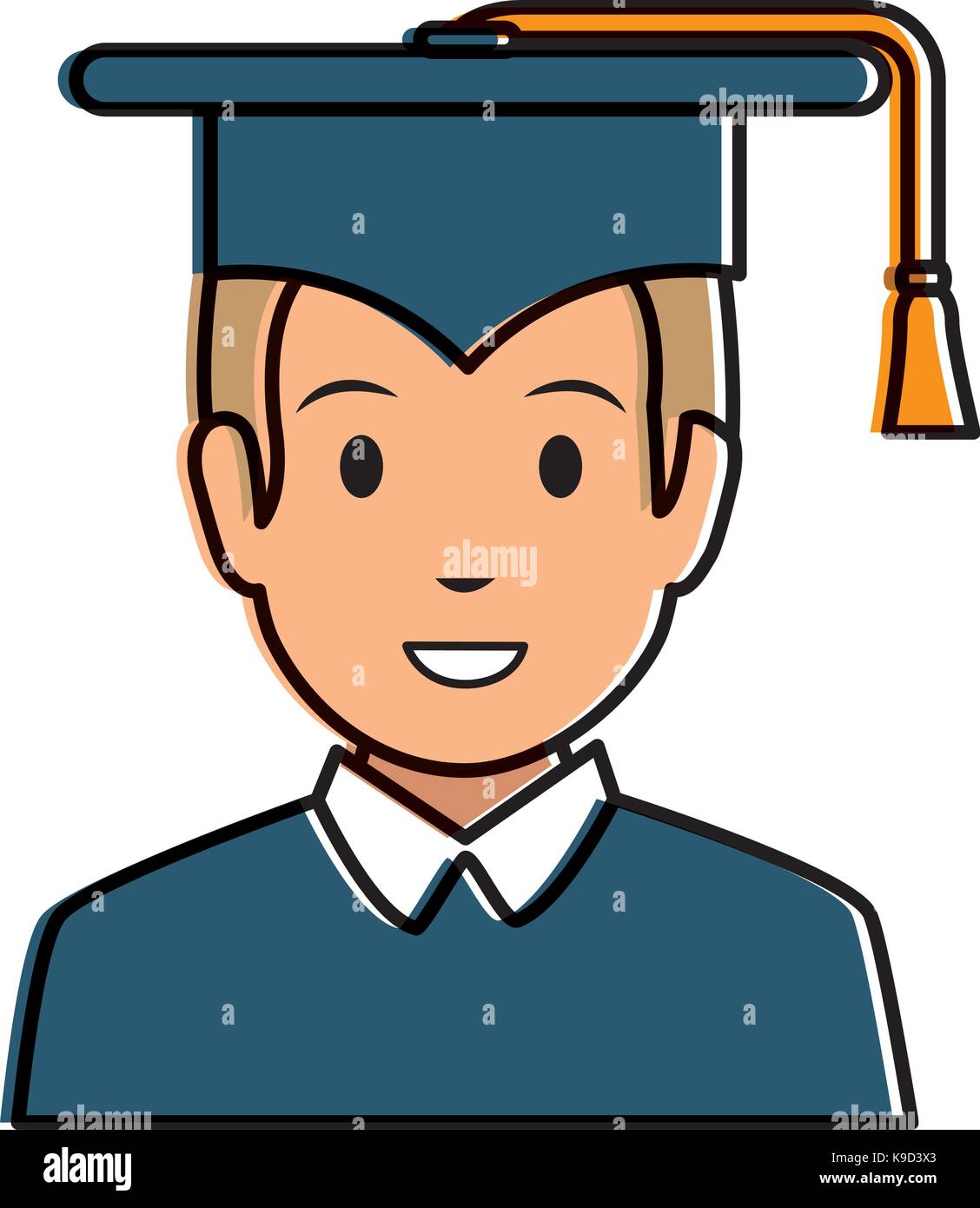 student with hat graduation avatar vector illustration design Stock ...