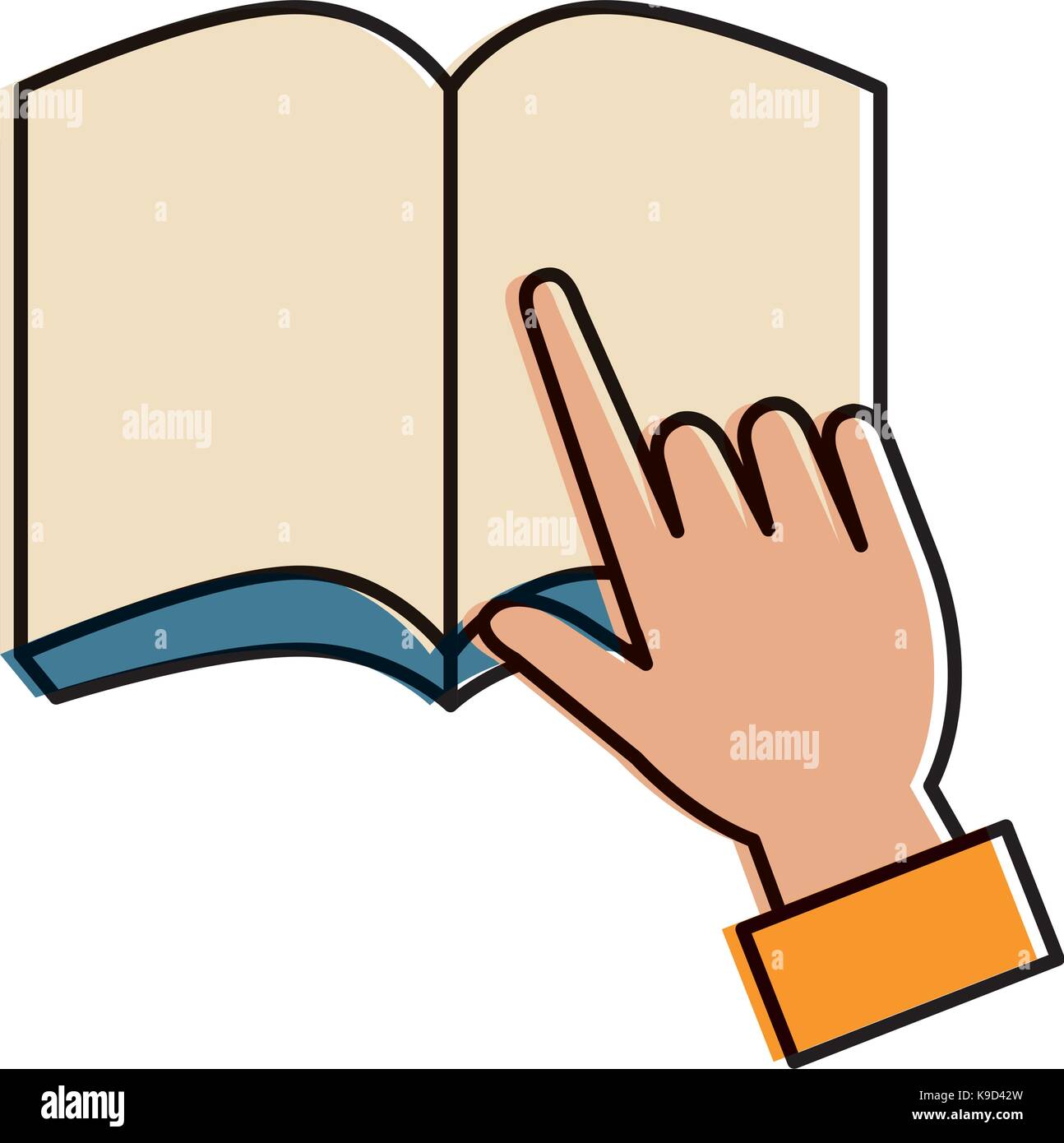 hands reader with text book school icon vector illustration design ...