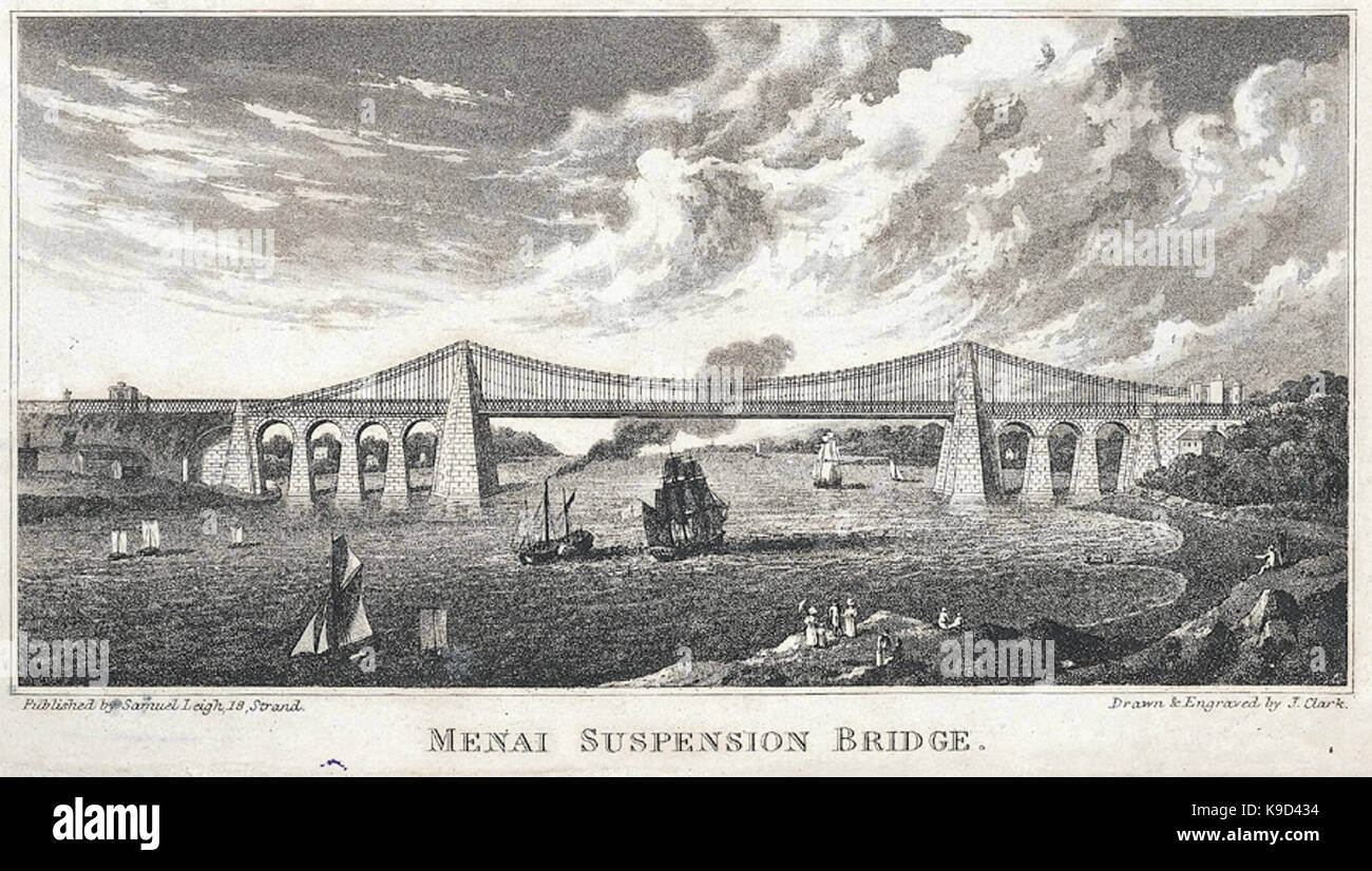 Menai Suspension Bridge Stock Photo - Alamy