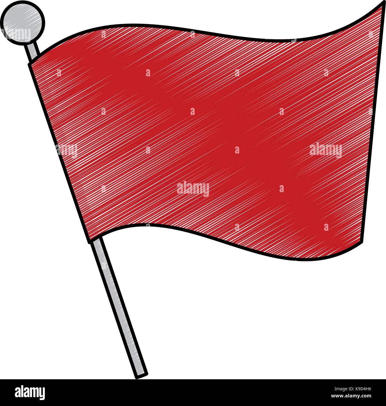 red flag silhouette isolated icon vector illustration design Stock ...