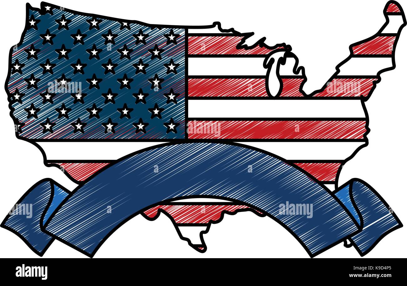 united states of america map vector illustration design Stock Vector ...