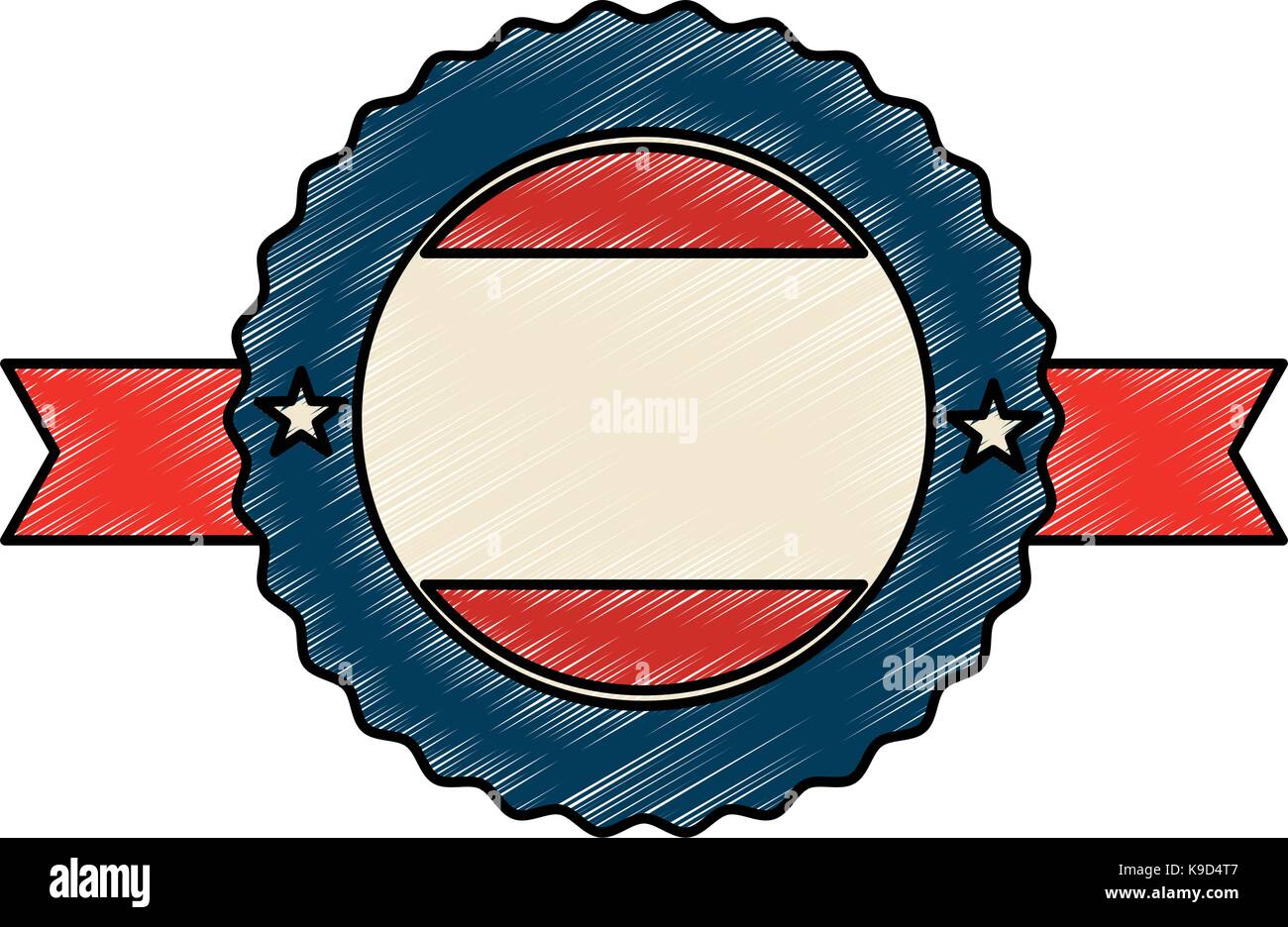 united states of america seal with ribbon vector illustration design ...