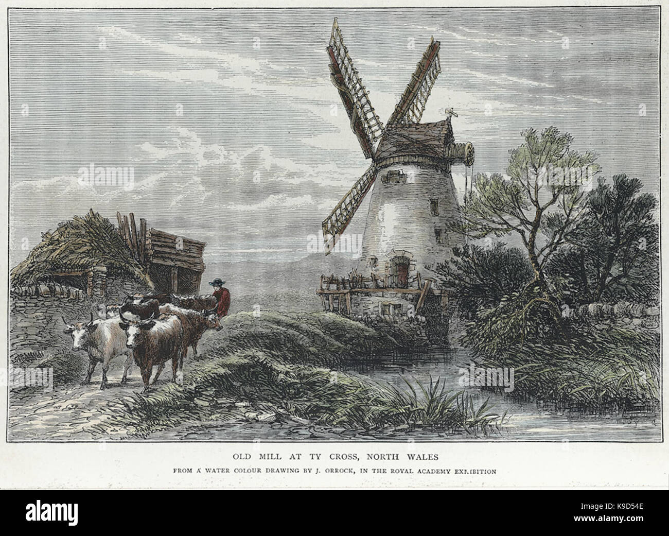 Old mill at Ty Cross, north Wales Stock Photo - Alamy