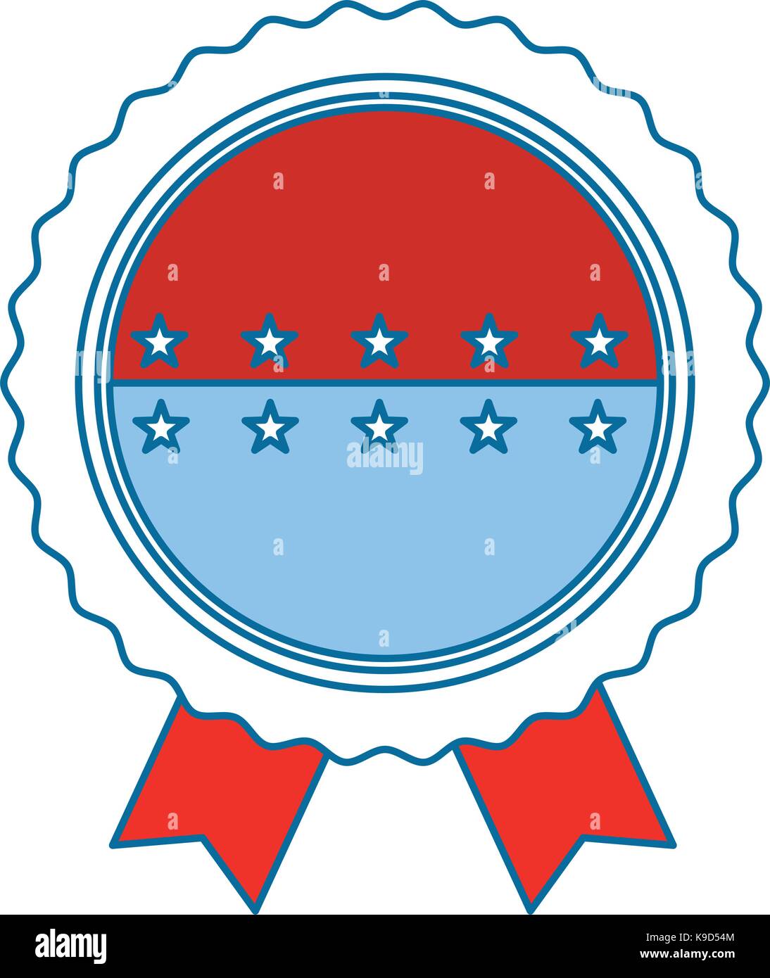 united states of america seal with ribbon vector illustration design ...