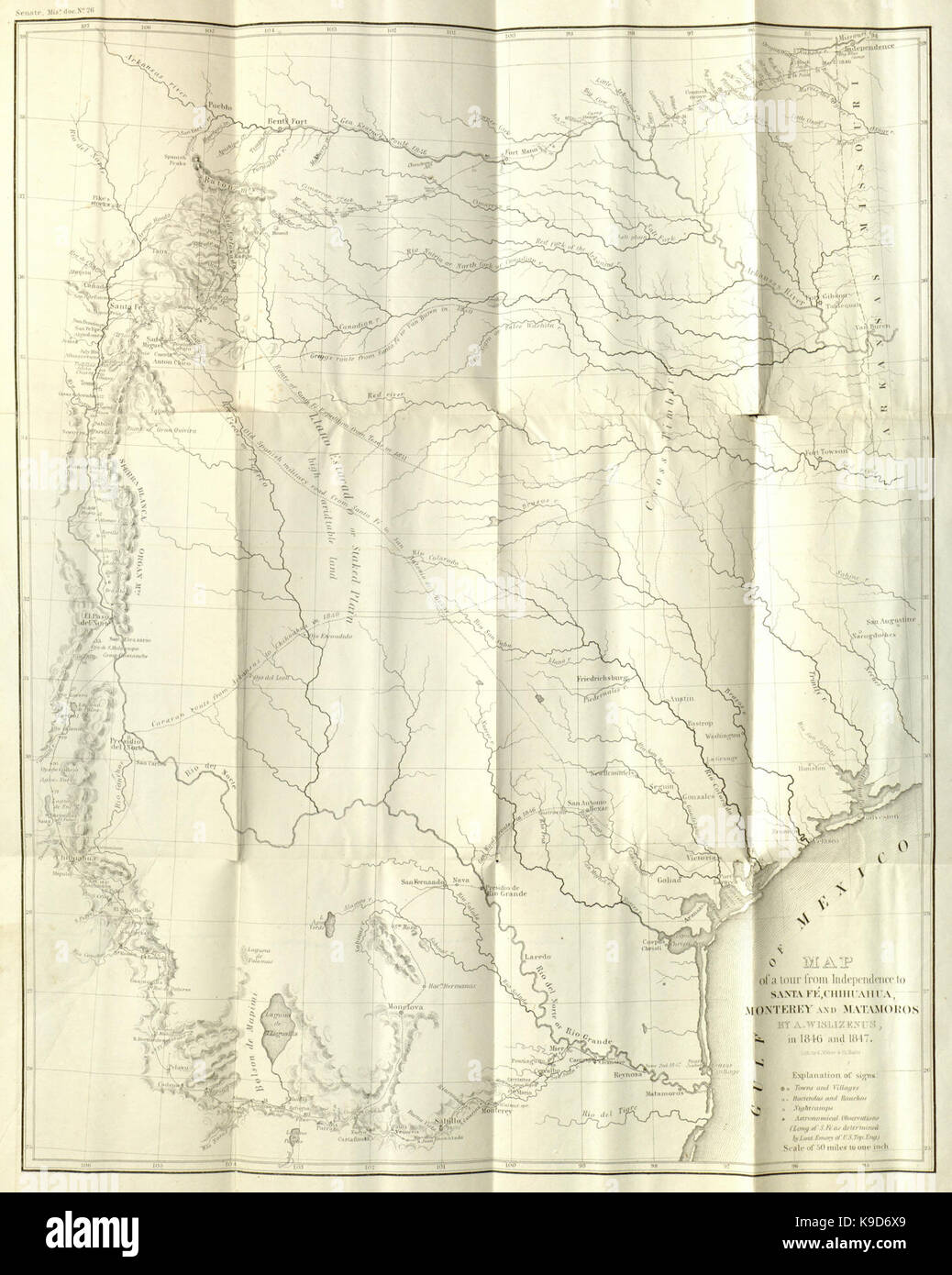 Old map of northern mexico hi-res stock photography and images - Alamy