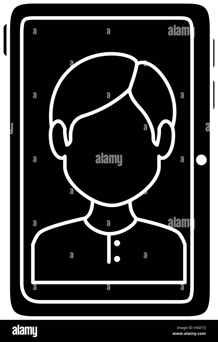 smartphone device with contact picture vector illustration design Stock ...